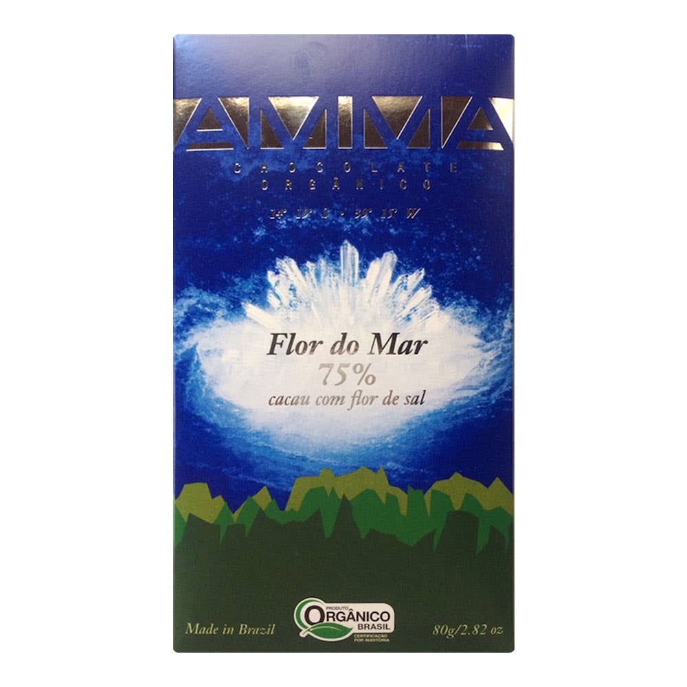 CHOCOLATE ORG FLOR DO MAR 75 AMMA 80G - Hortifruti