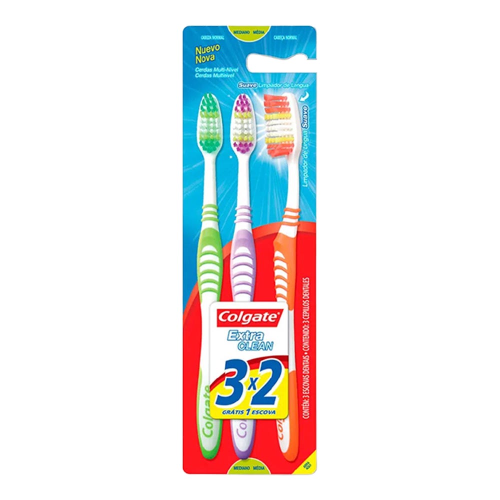 ESCOVA DENTAL COLGATE EXT CLEAN L3P2 - Natural da Terra
