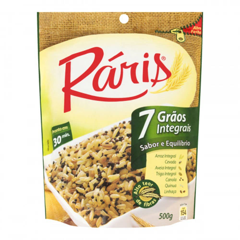 Arroz Ráris 7 Grãos Integrais 500G - Natural da Terra