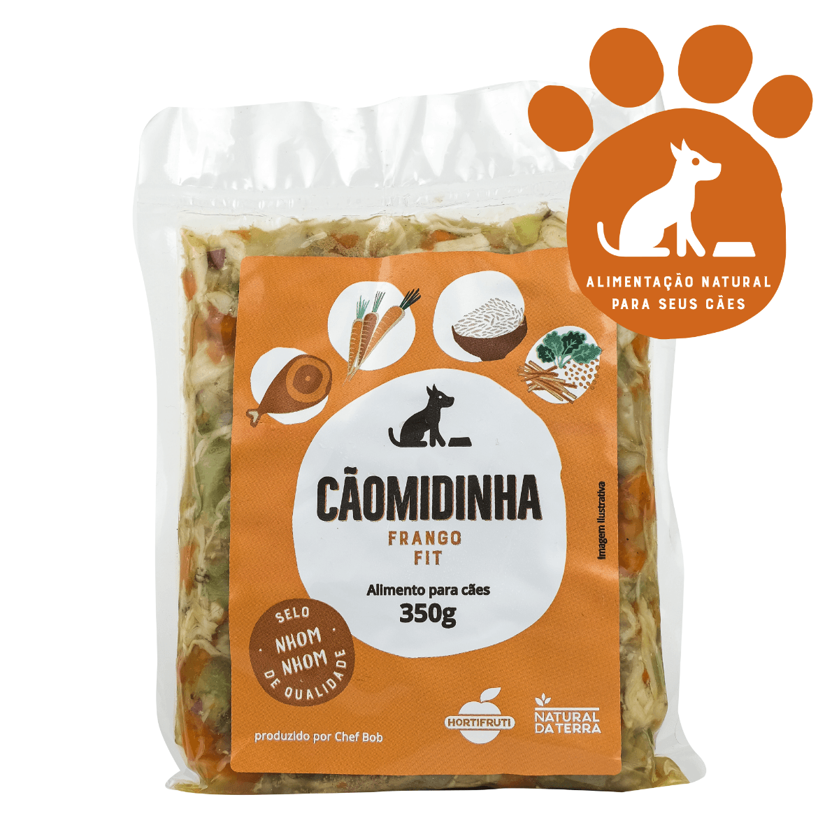Comida Pet Para Cães Sabor Frango Fit 350g - Natural da Terra