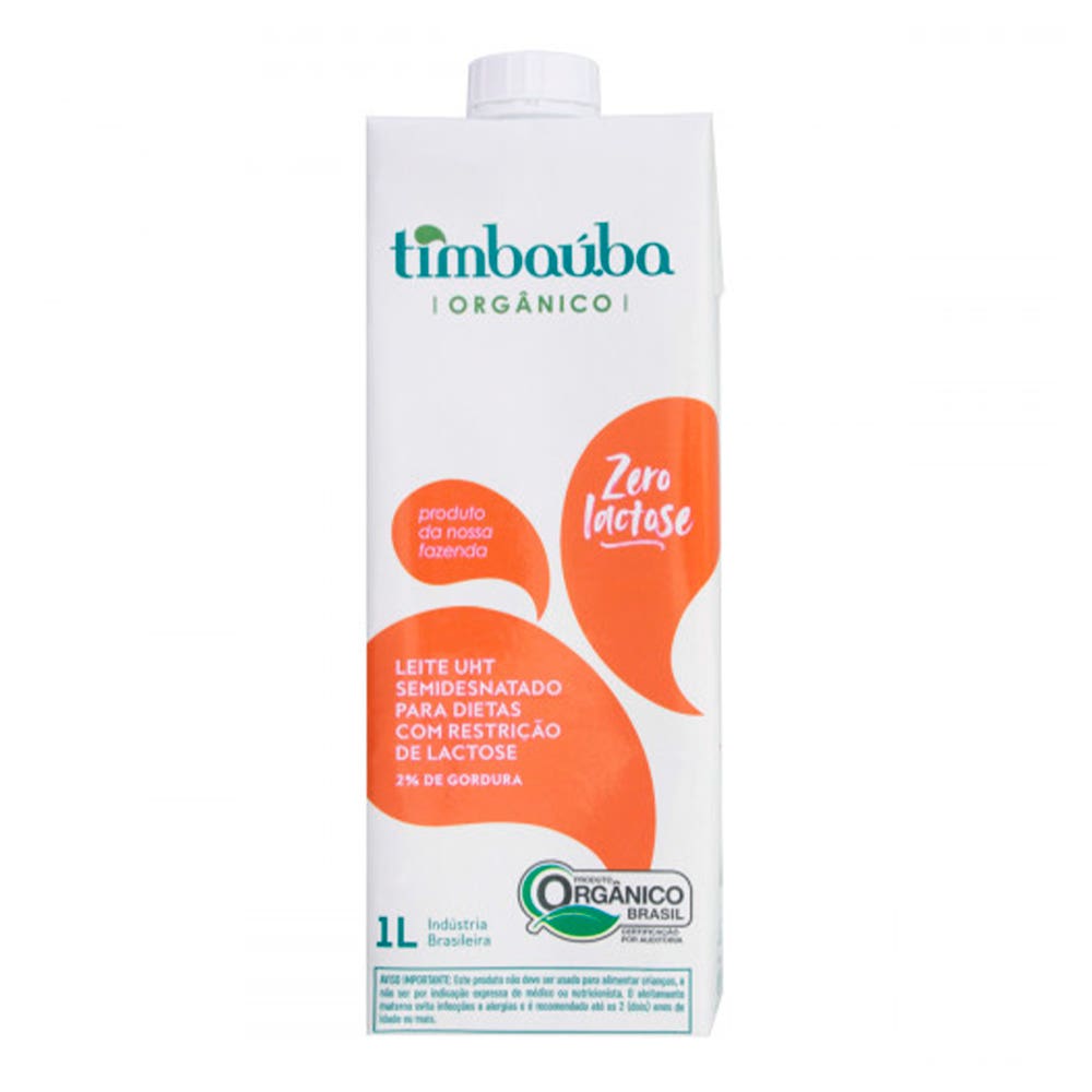 LEITE UHT SEMI ZERO LACT ORG TIMBAUBA 1L - Natural da Terra